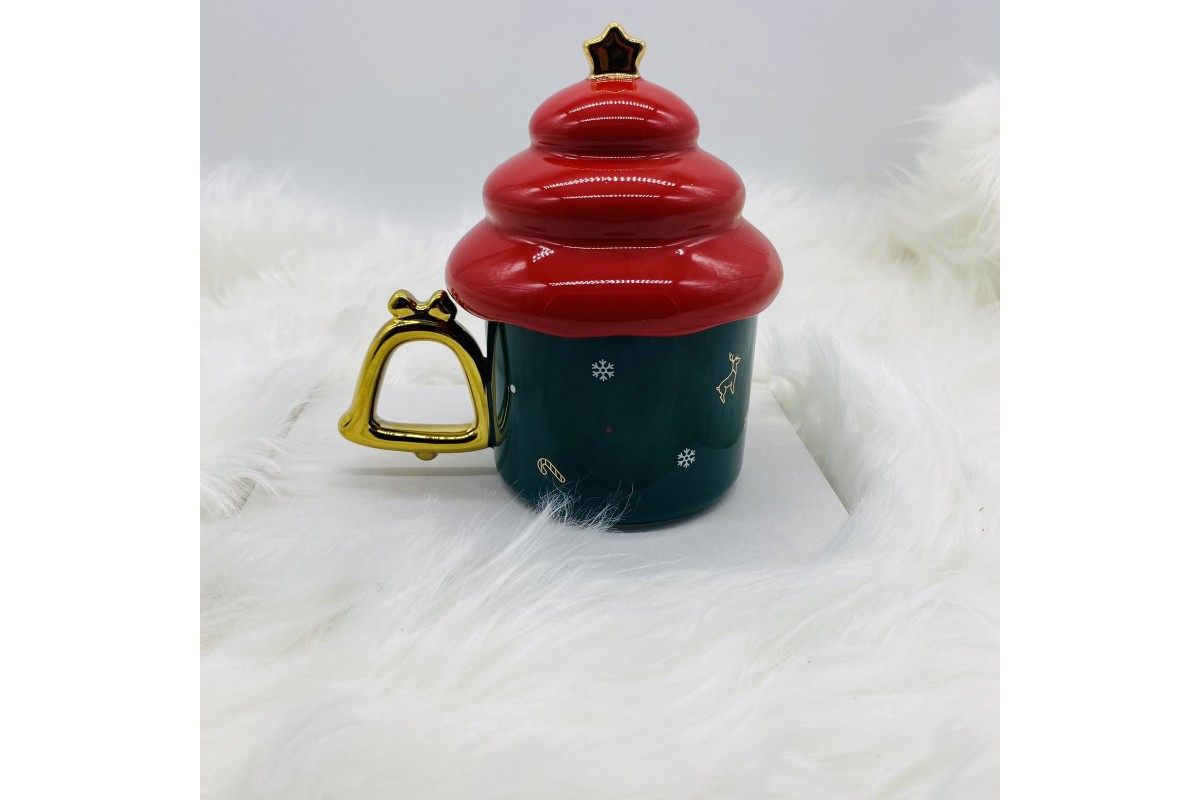 ΚΟΥΠΑ ΜΕ ΚΑΠΑΚΙ CUPCAKE 310ML GREEN/RED CD23-S1174